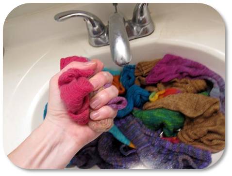 How to hand wash socks - Shiny Happy World
