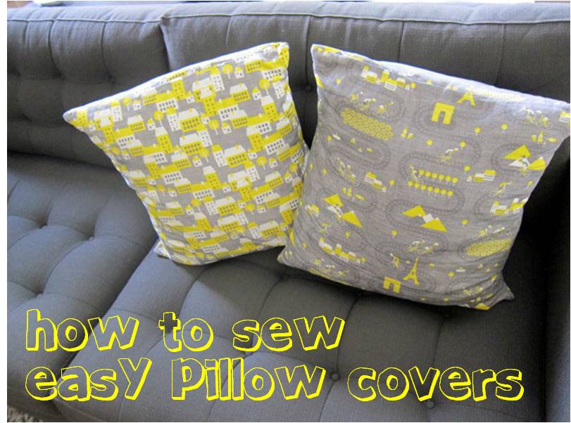 How to Sew Easy, Removable Pillow Covers - Shiny Happy World