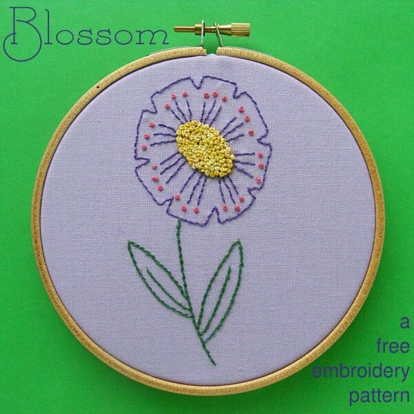 Four Free Embroidery Patterns - Shiny Happy World