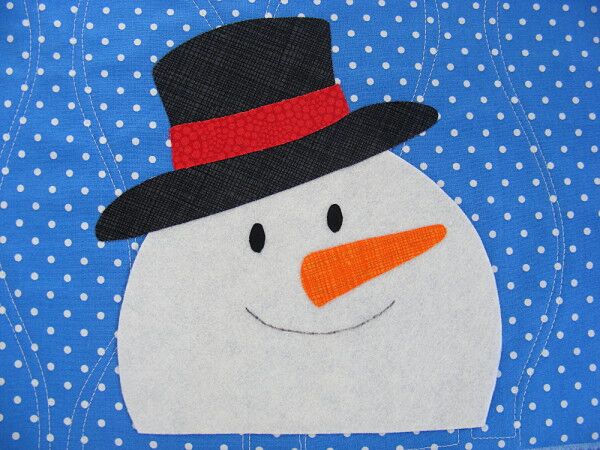 Free Snowman Appliqué Pattern - Shiny Happy World