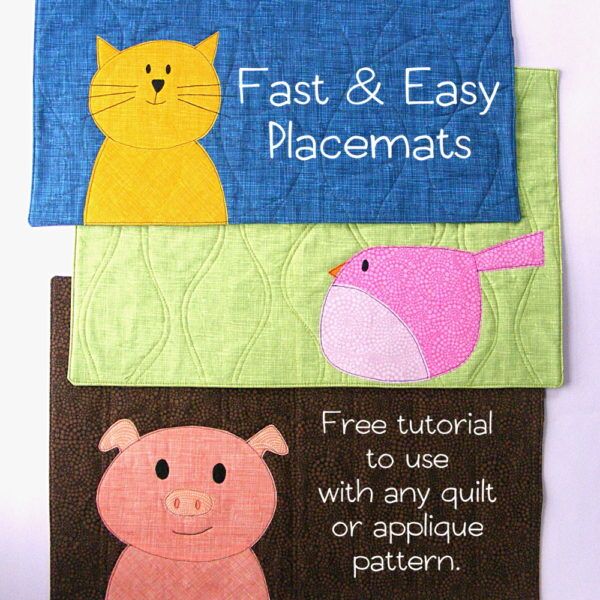 Fast & Easy Free Placemat Pattern - Shiny Happy World