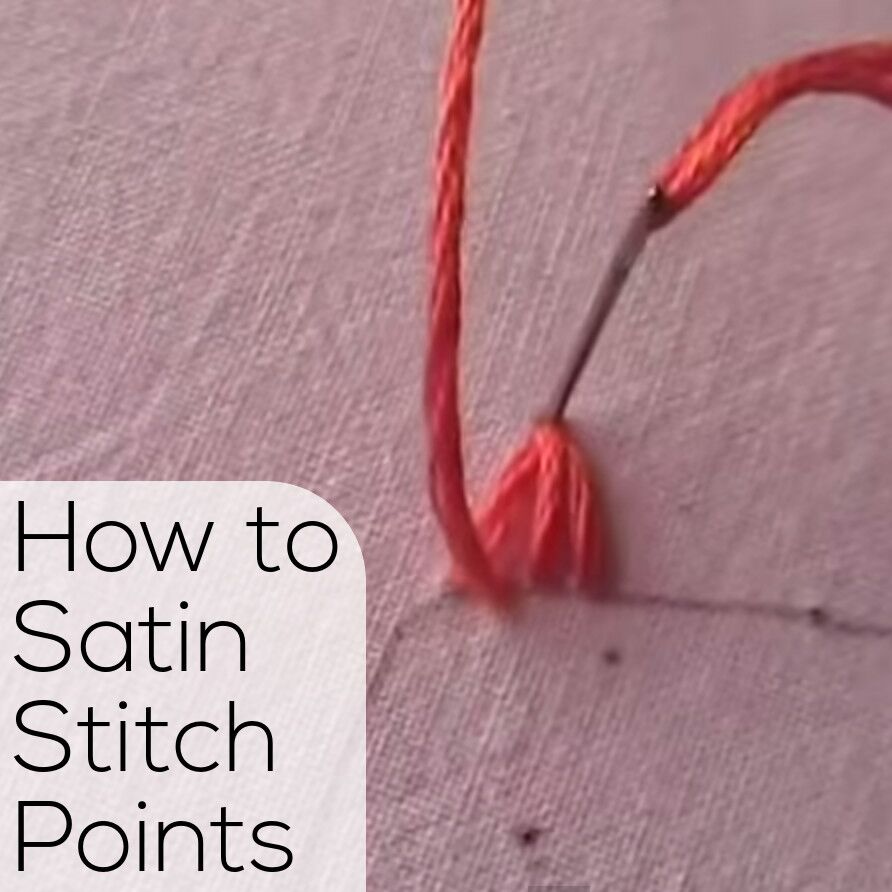 How to Satin Stitch Points – video tutorial - Shiny Happy World