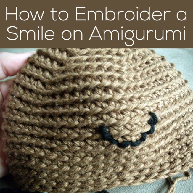 How to embroider a smile on your amigurumi! - Shiny Happy World