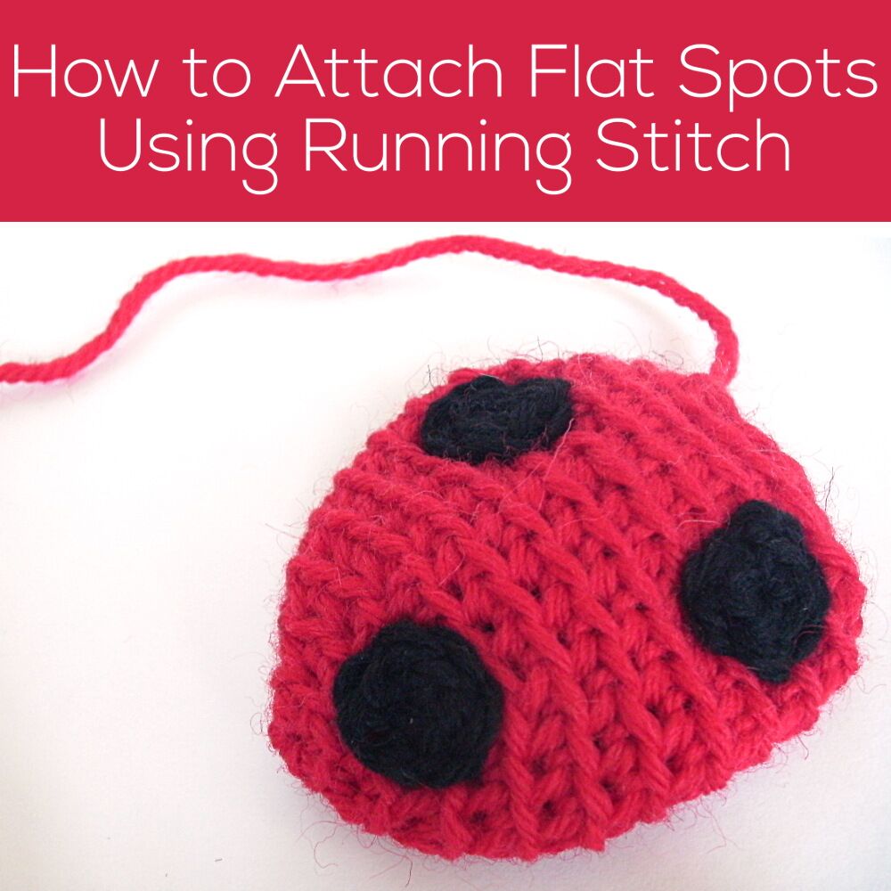 Using the Running Stitch for Attaching Amigurumi - Shiny Happy World