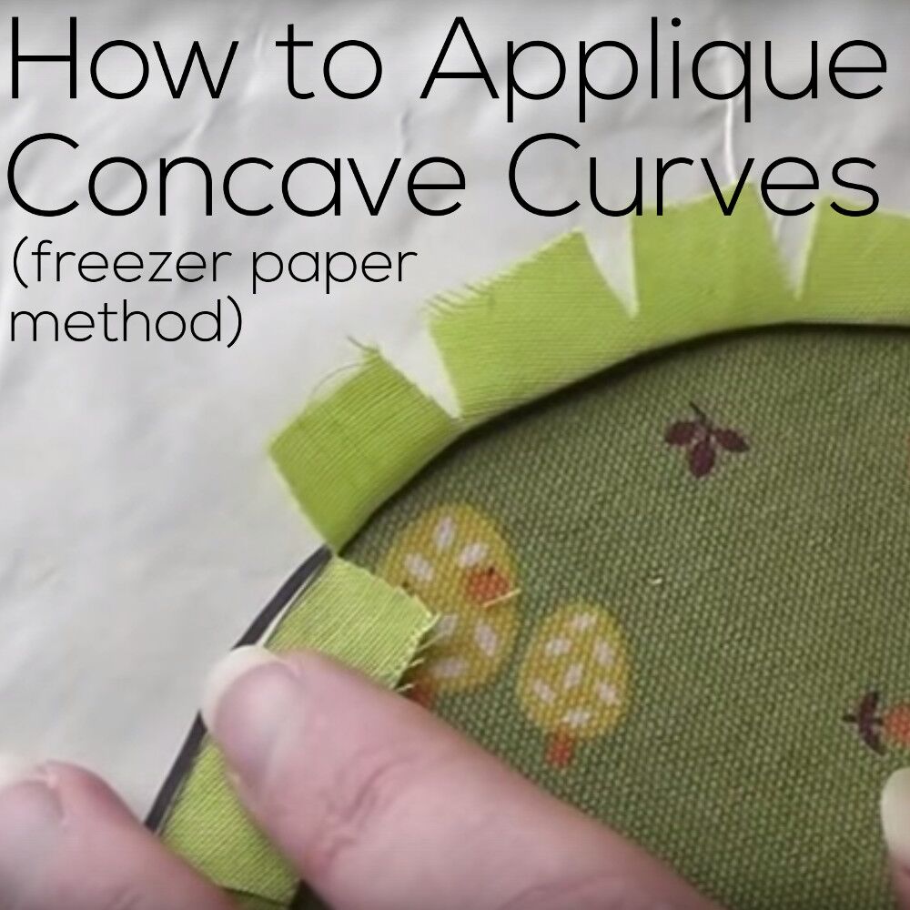 How to Machine Applique Concave Curves – video - Shiny Happy World