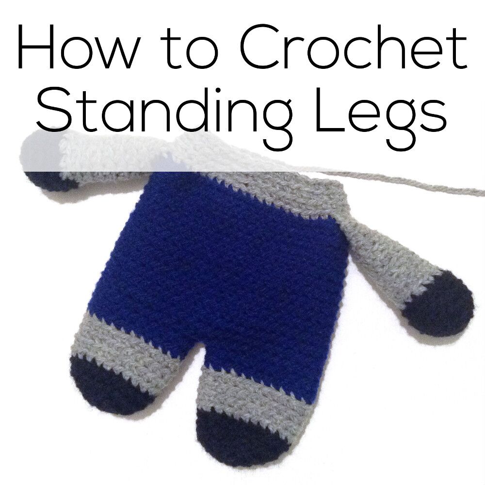 How to crochet standing legs for your amigurumi (video) - Shiny Happy World