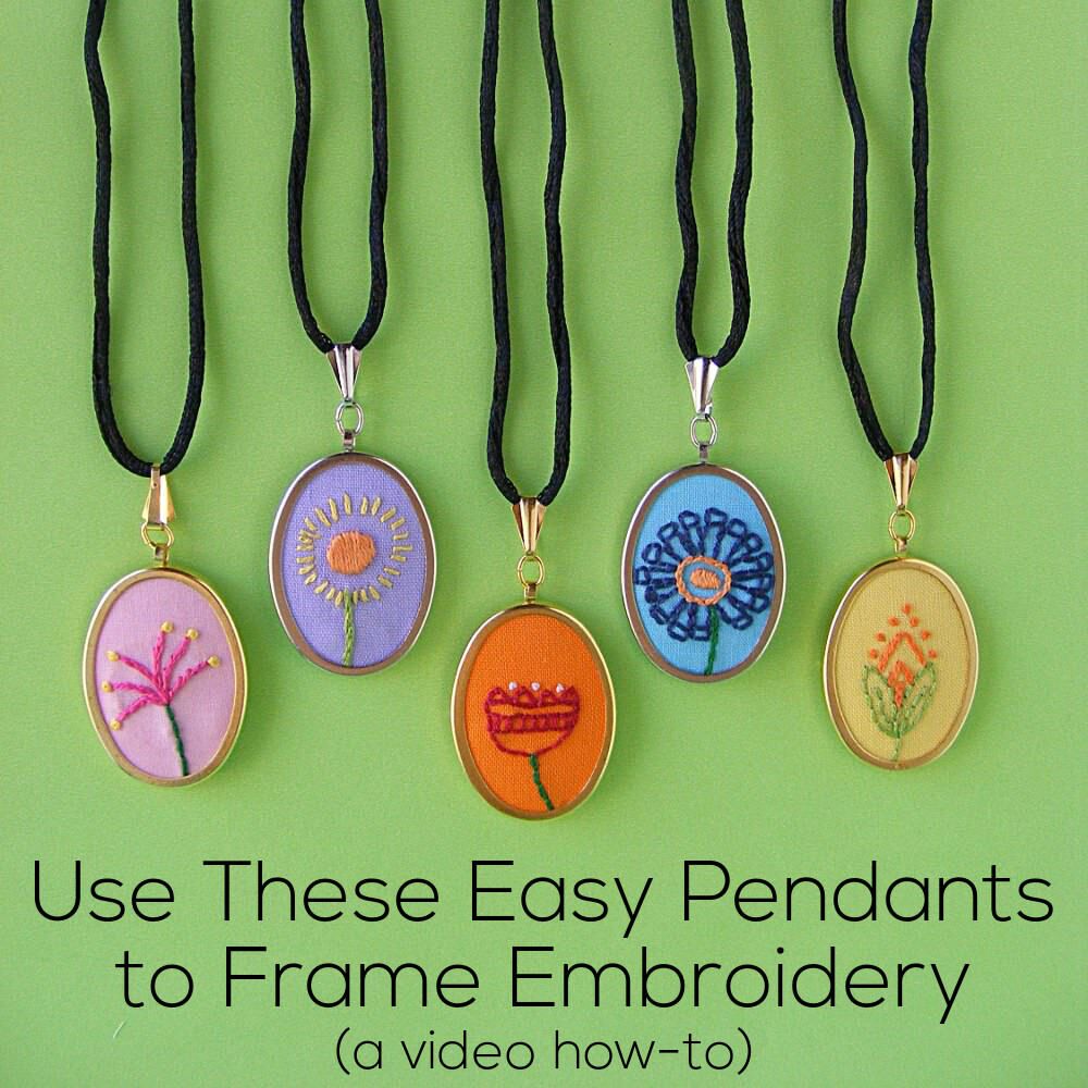 How to Use Pendant Frames for Embroidery – video - Shiny Happy World