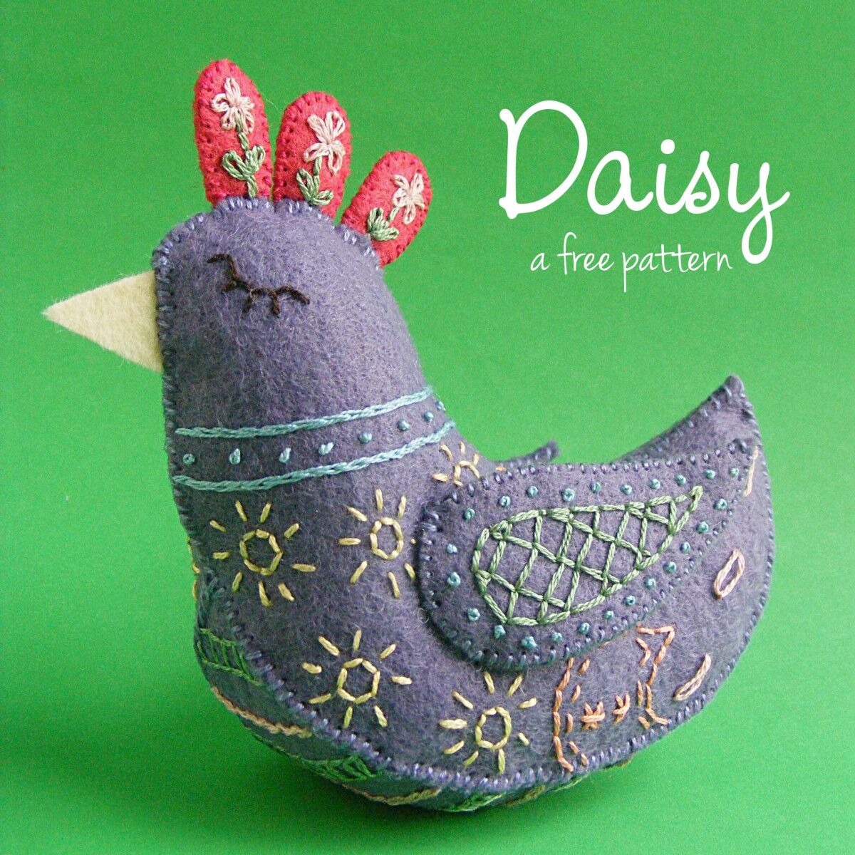 Daisy – a Free Felt Bird Pattern - Shiny Happy World