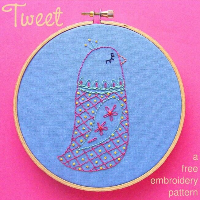 Four Free Embroidery Patterns - Shiny Happy World