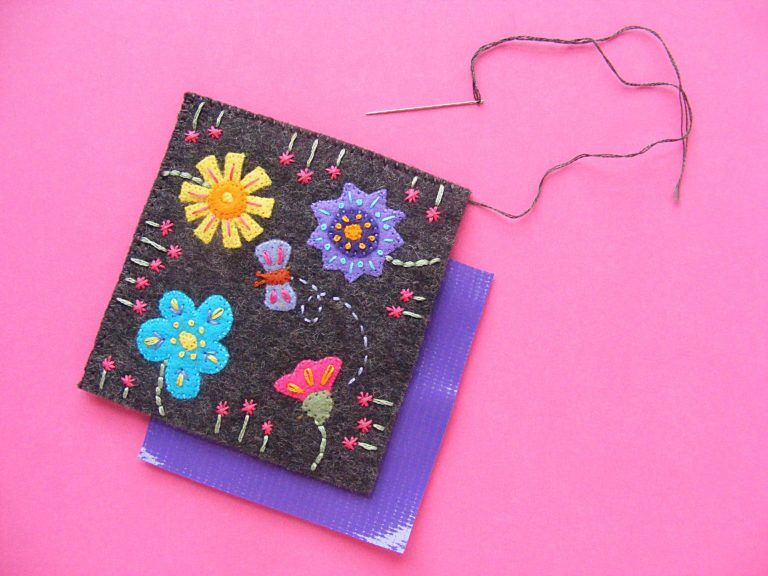 Fancy Flowery Felt Coasters – a free pattern! - Shiny Happy World
