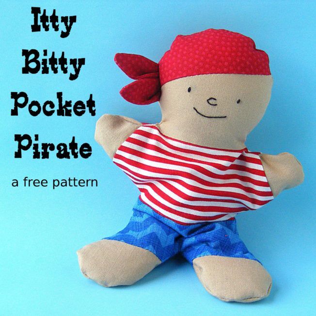 Free Pattern! Itty Bitty Pocket Pirate - Shiny Happy World
