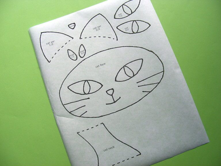 Spooky – a free cat applique pattern - Shiny Happy World