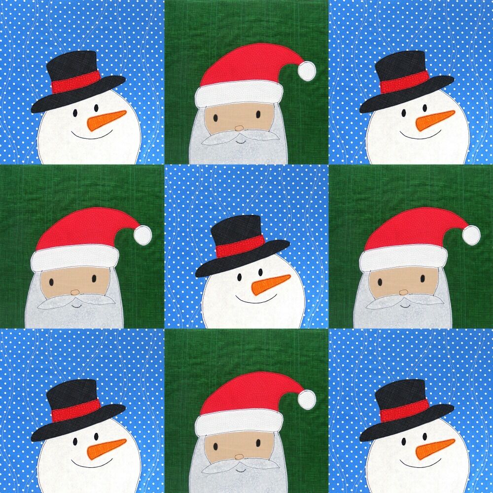 Free Snowman Appliqué Pattern - Shiny Happy World