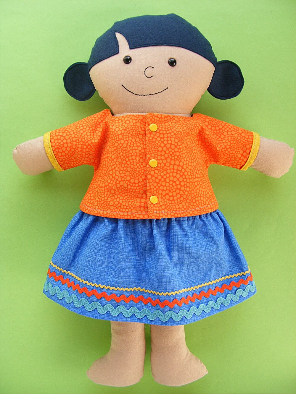 Easy Doll Clothes Patterns – Shirt, Shorts and Skirt – Free! - Shiny ...