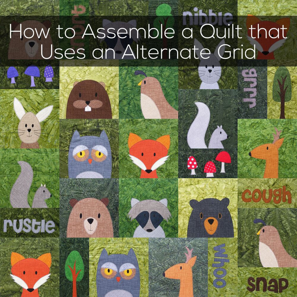 How to Make a Quilt with an Alternate Grid - Shiny Happy World