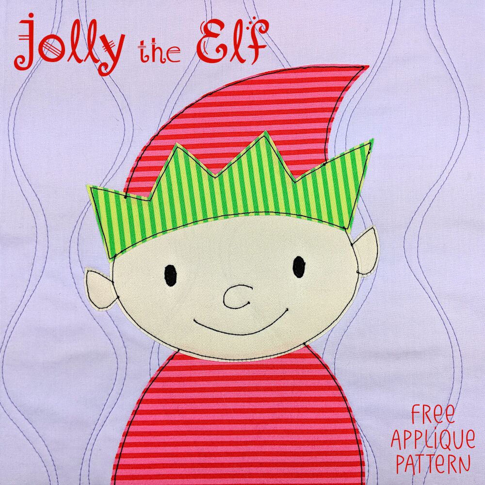 Jolly the Elf – a Free Christmas Applique Pattern - Shiny Happy World