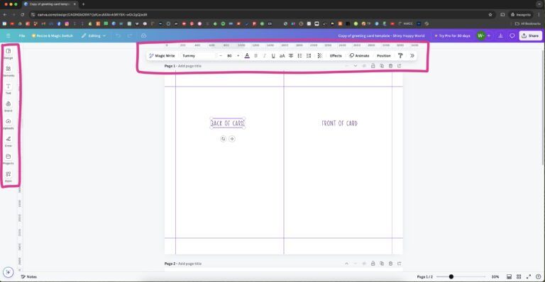 How to Make a Greeting Card in Canva - Shiny Happy World