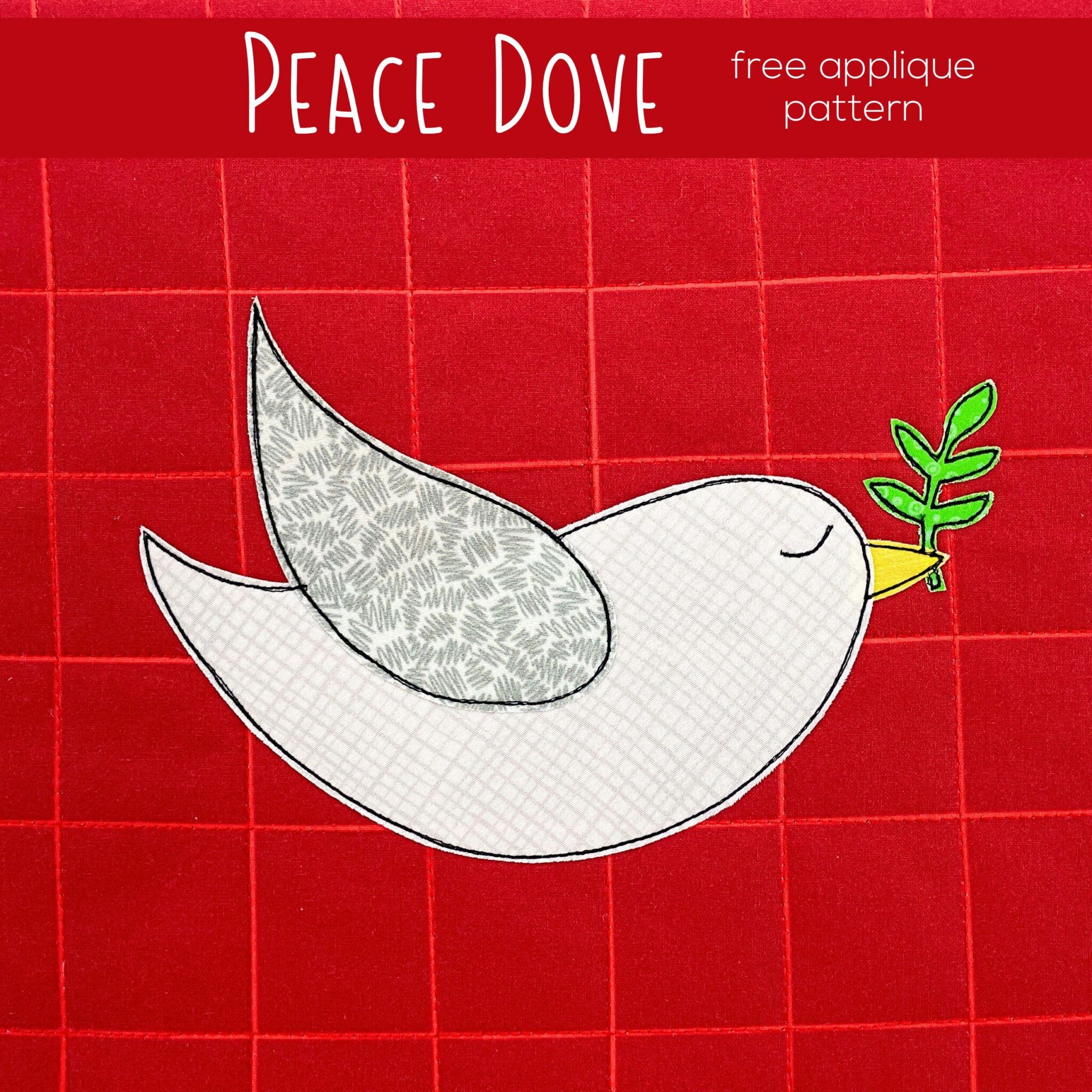 Free Dove Applique Pattern - Shiny Happy World
