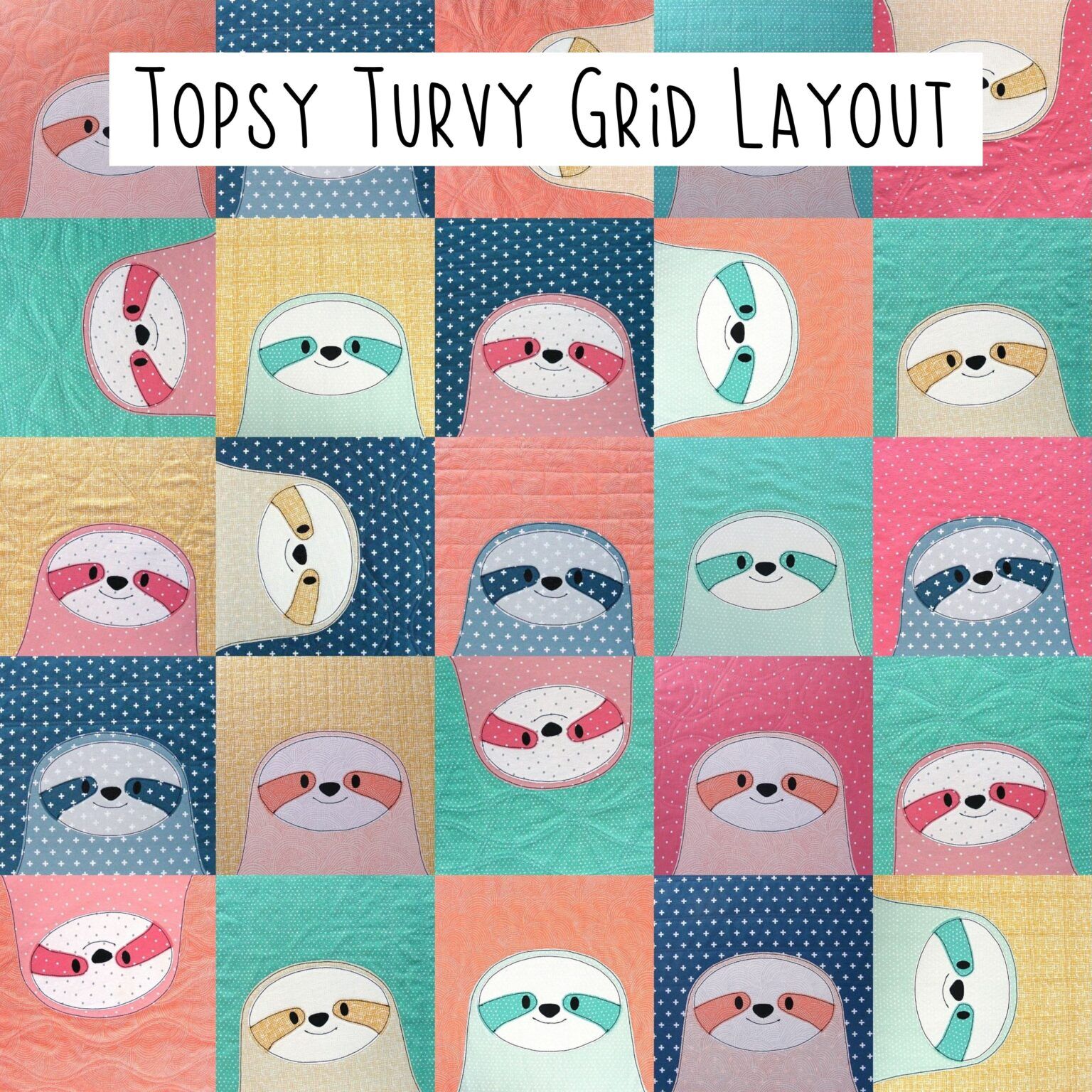 Topsy Turvy Grid Quilt Layout Guide - Shiny Happy World